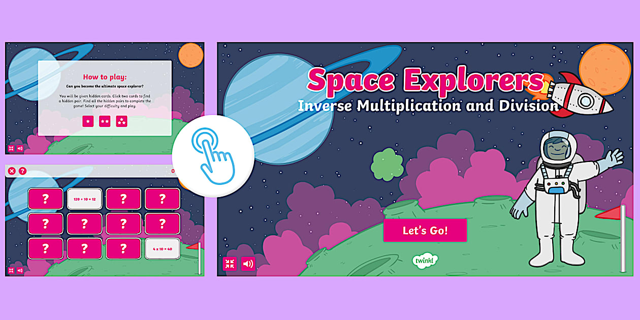 Space Games - Inverse Multiplication and Division - KS1 Math