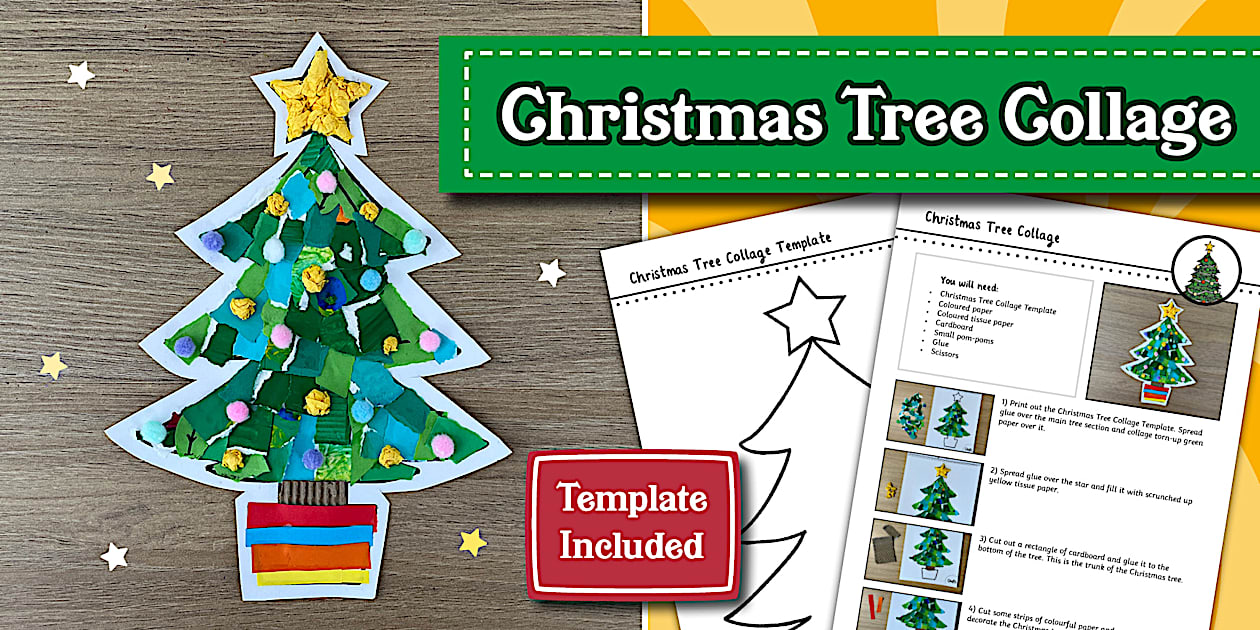 Christmas Tree Collage - Twinkl