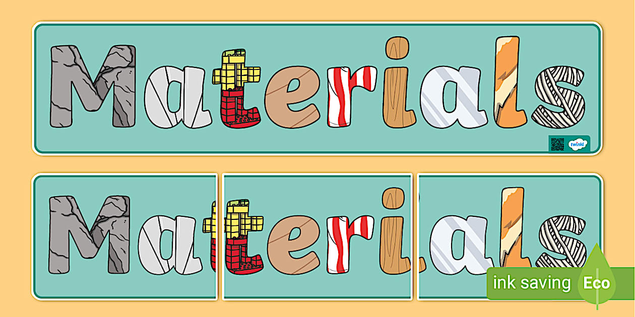 Editable Materials Display Banner (professor feito) - Twinkl
