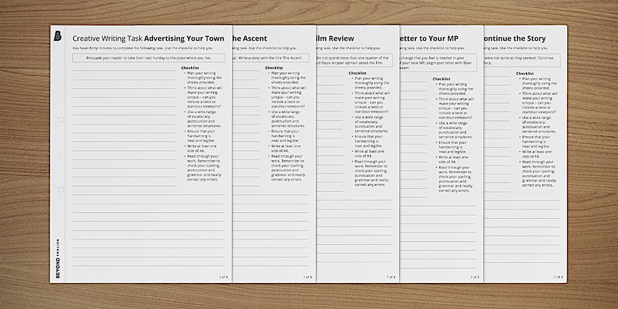 Practise Writing Task Activity Mat - Beyond English - Twinkl