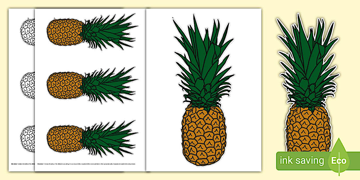 Pineapple Display Cut-Out (teacher made) - Twinkl