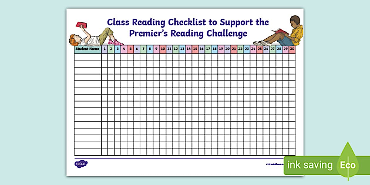 Class Checklists to Support The Premiers Reading Challenge