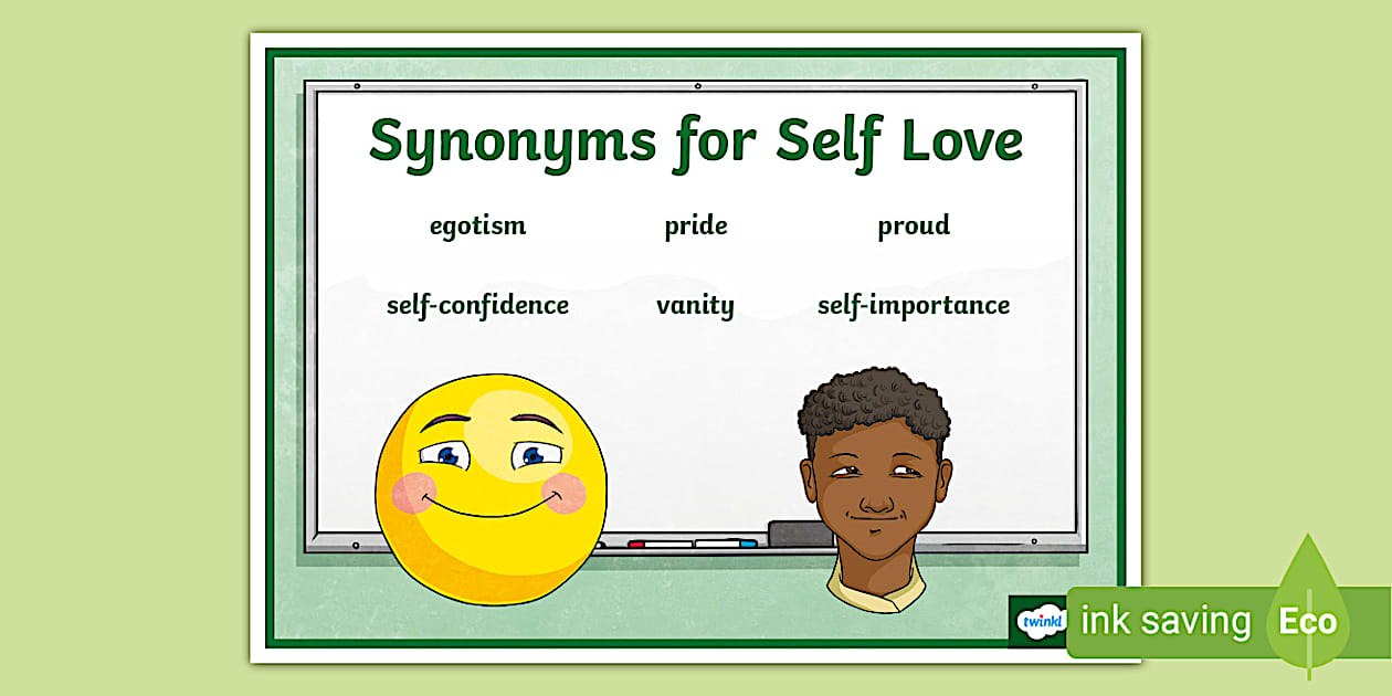 Self Love Synonyms Word Mat (teacher made) - Twinkl