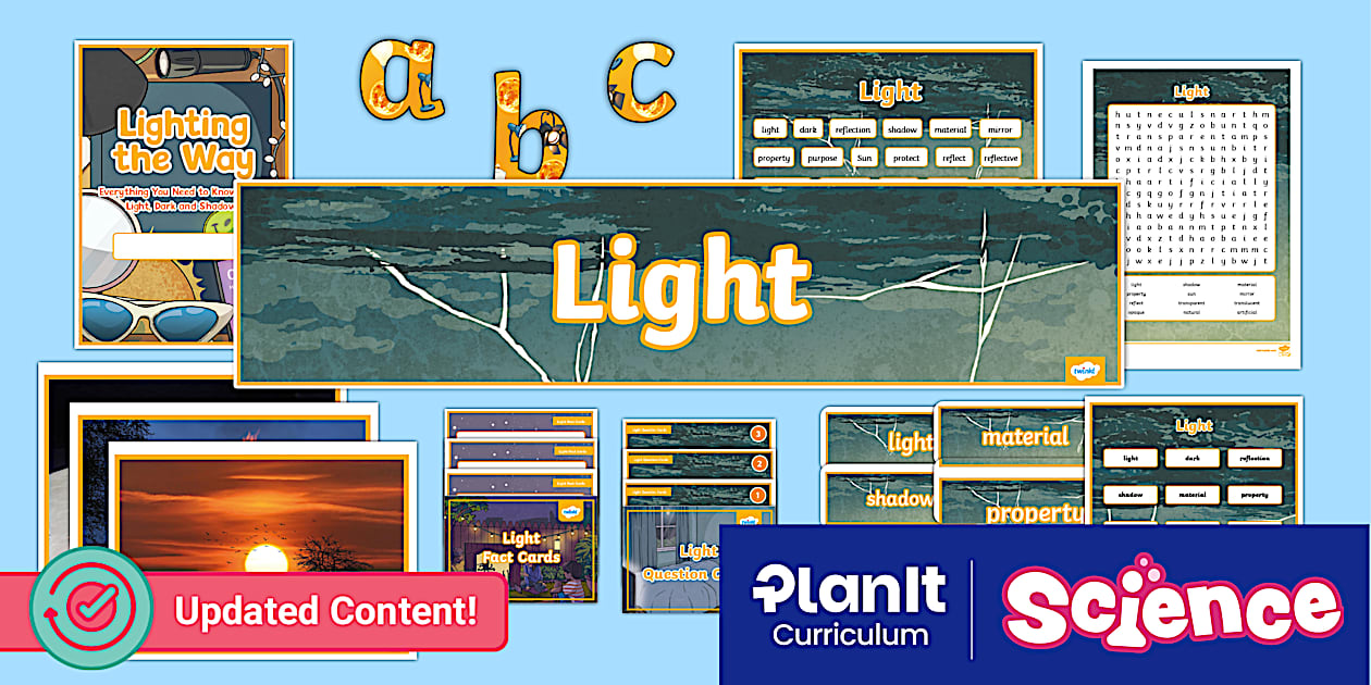 Science: Light: Year 3 Additional Resources (teacher made)