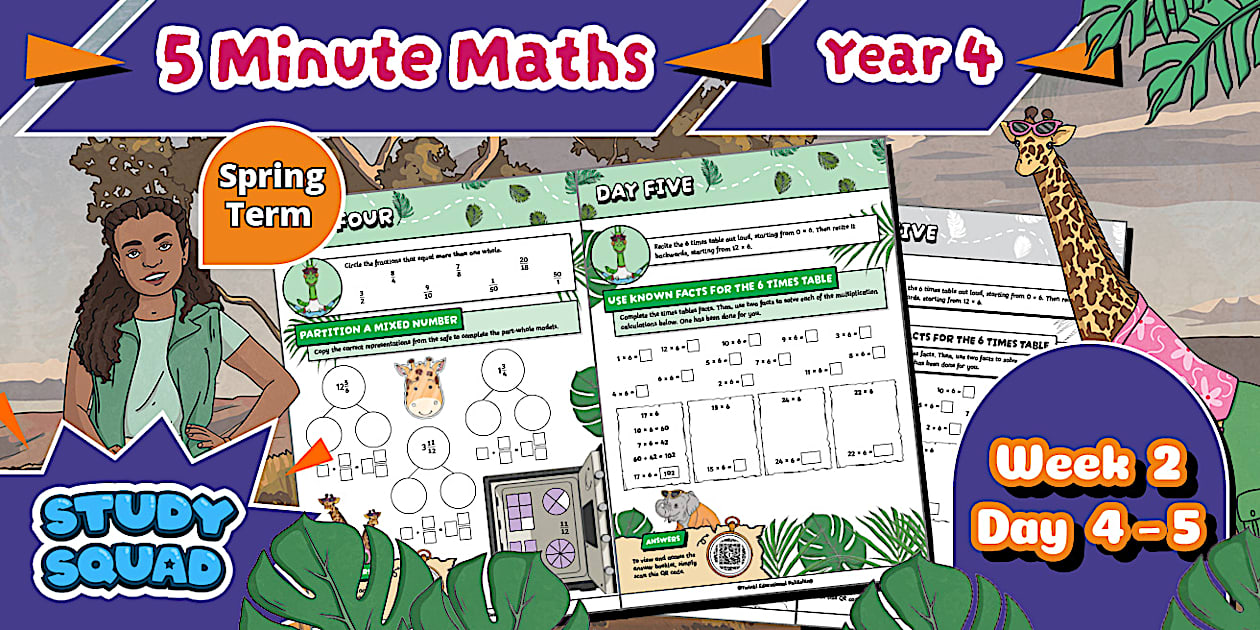 👉 Study Squad 5 Minute Maths - Year 4 Spring - Week 2 Days 4-5