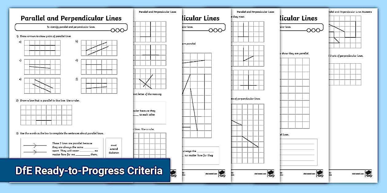 👉 Parallel and Perpendicular Lines PlanIt Maths Activity Sheet