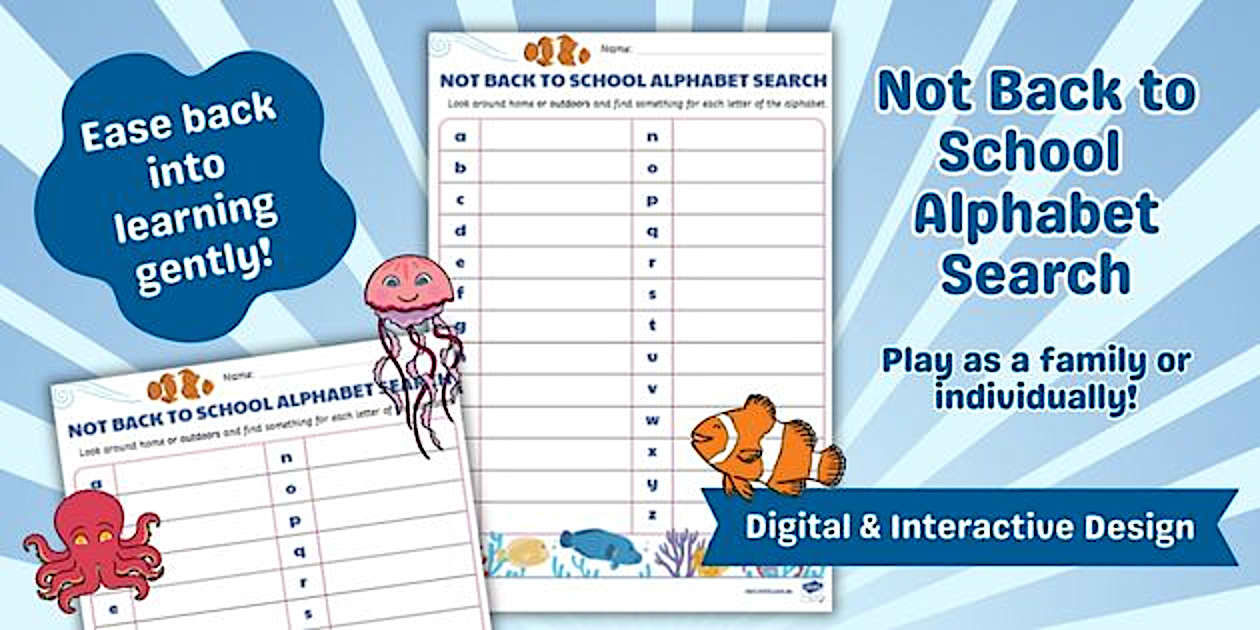 Homeschool Alphabet Search Activity Sheet