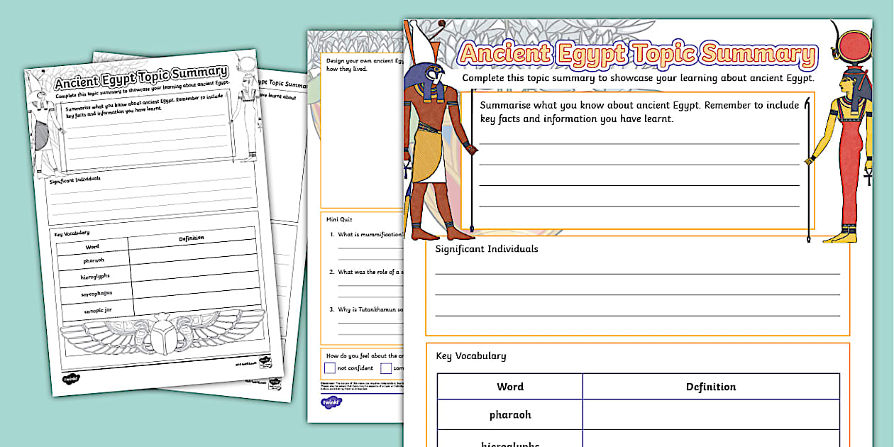Ancient Egypt Topic Summary (Teacher-Made) - Twinkl