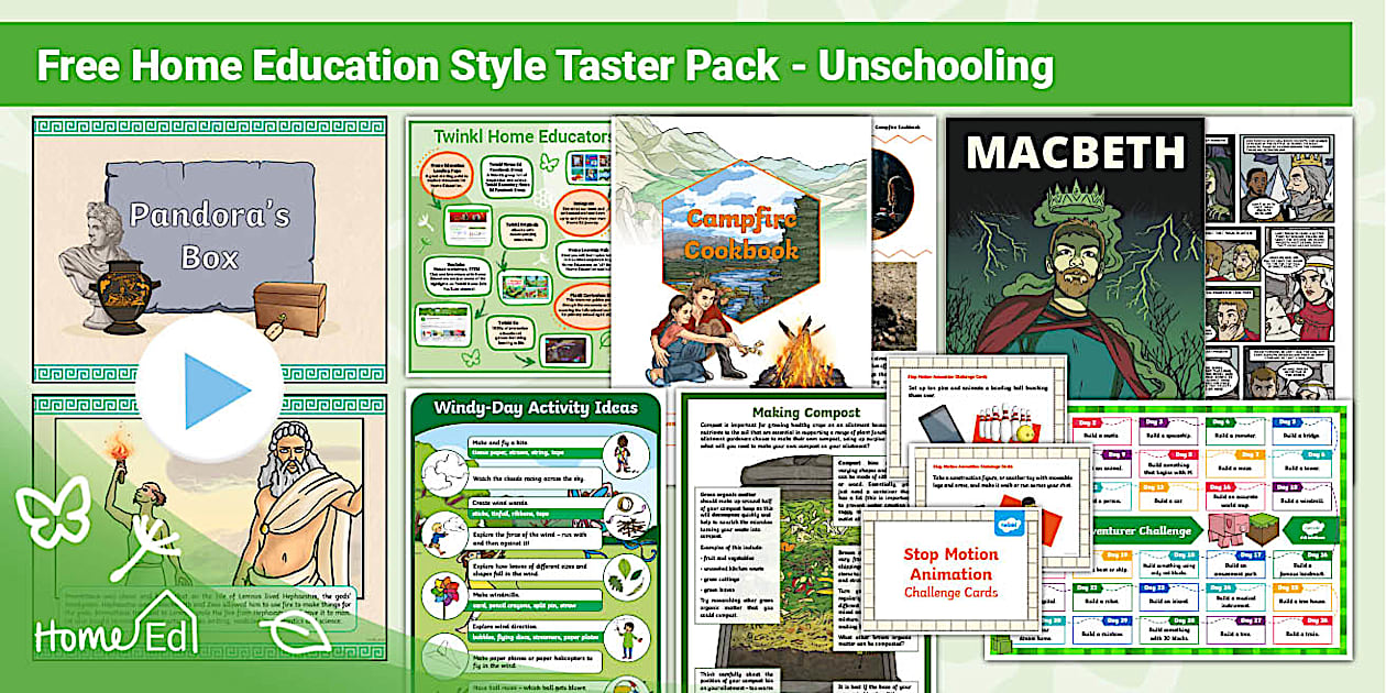 Home Education Style Taster Pack - Unschooling - Twinkl