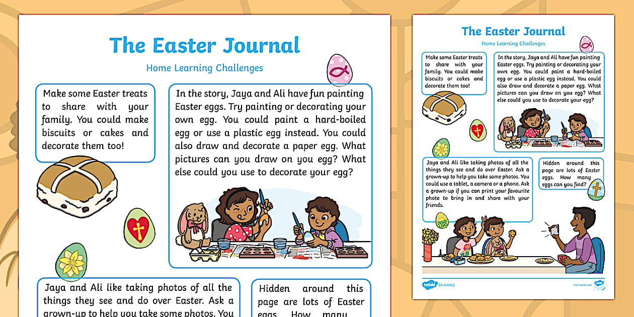 The Easter Journal Home Learning Challenges Nursery FS1
