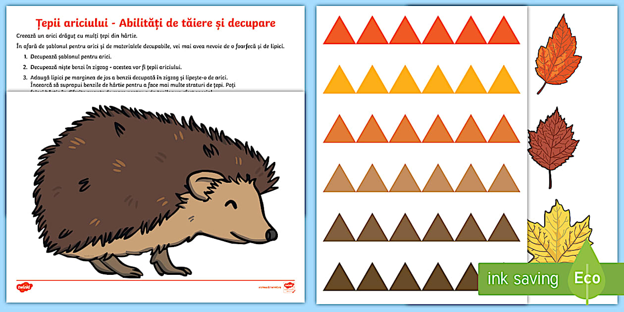 Țepii ariciului - Abilități de tăiere și decupare