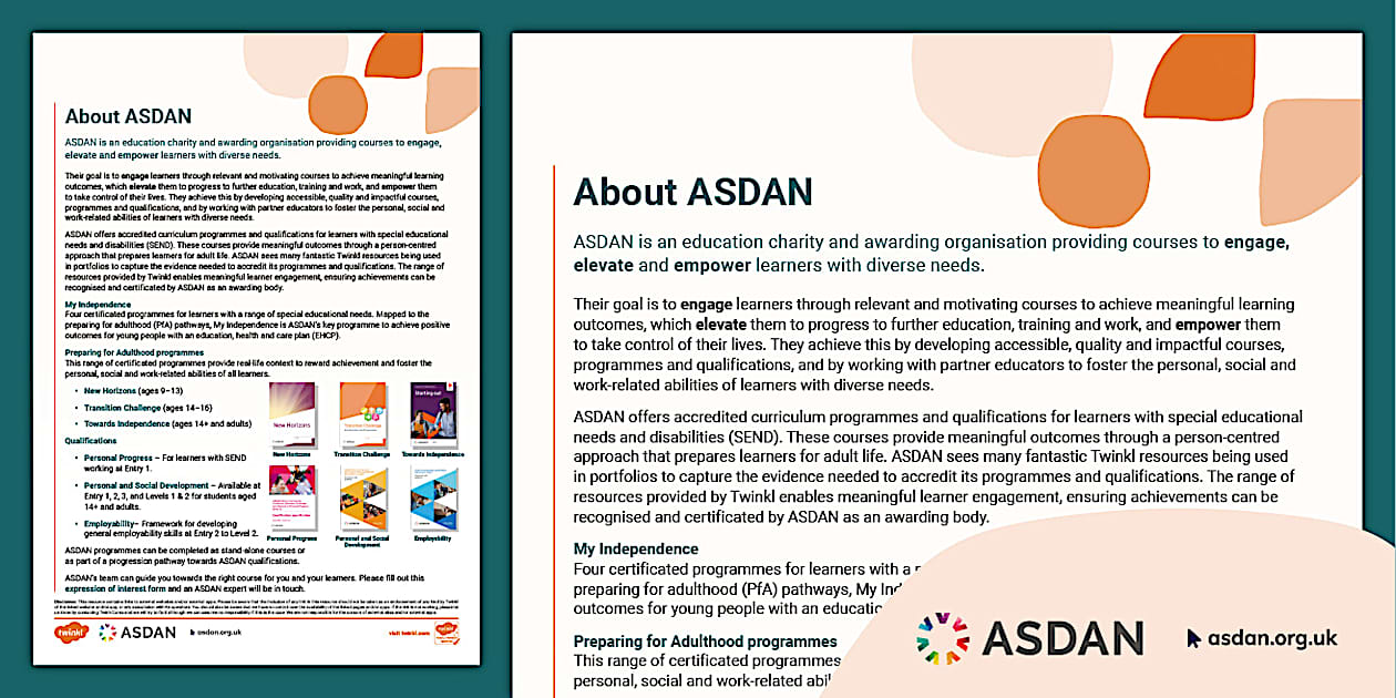 About ASDAN Guidance (teacher made) - Twinkl