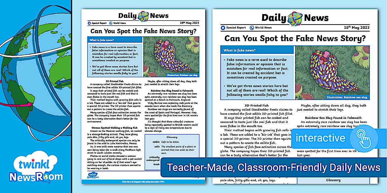 Can You Spot the Fake News? | Twinkl Resources/Twinkl NewsRoom/News for ...