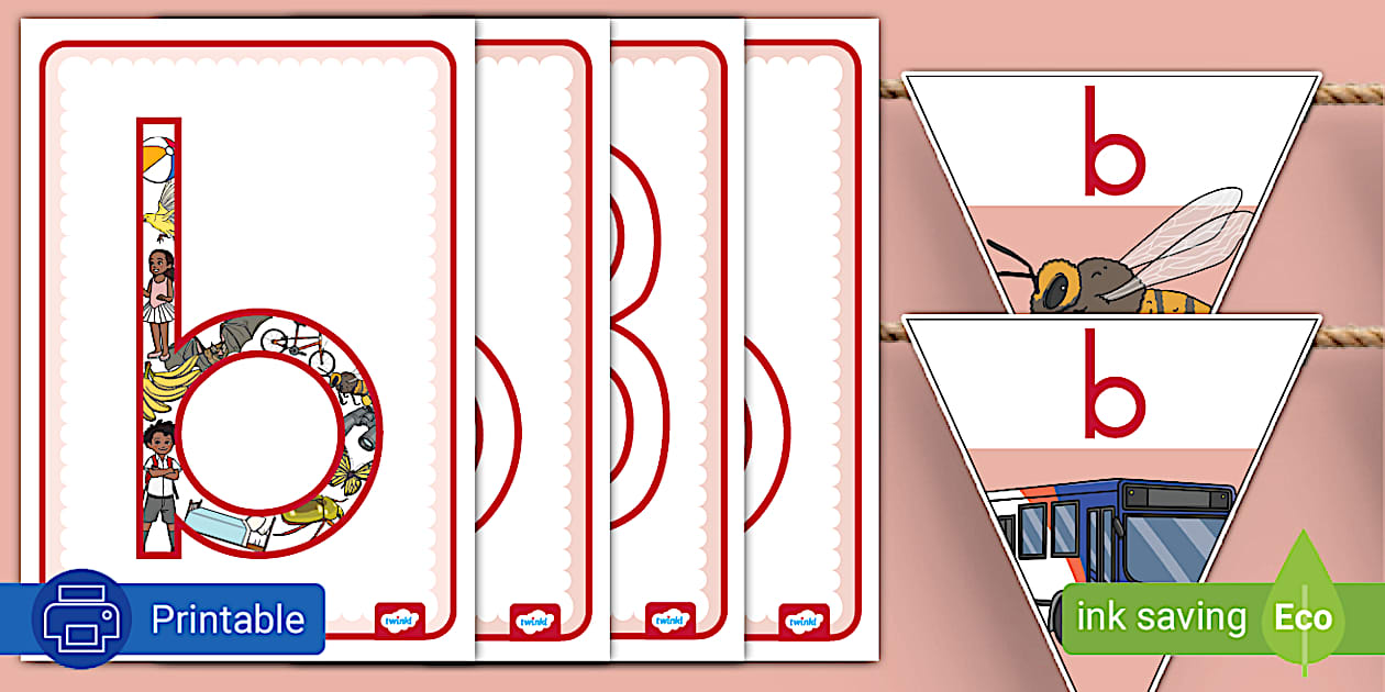 Gr. R Phonics Display Posters and Bunting: B Sound - Twinkl