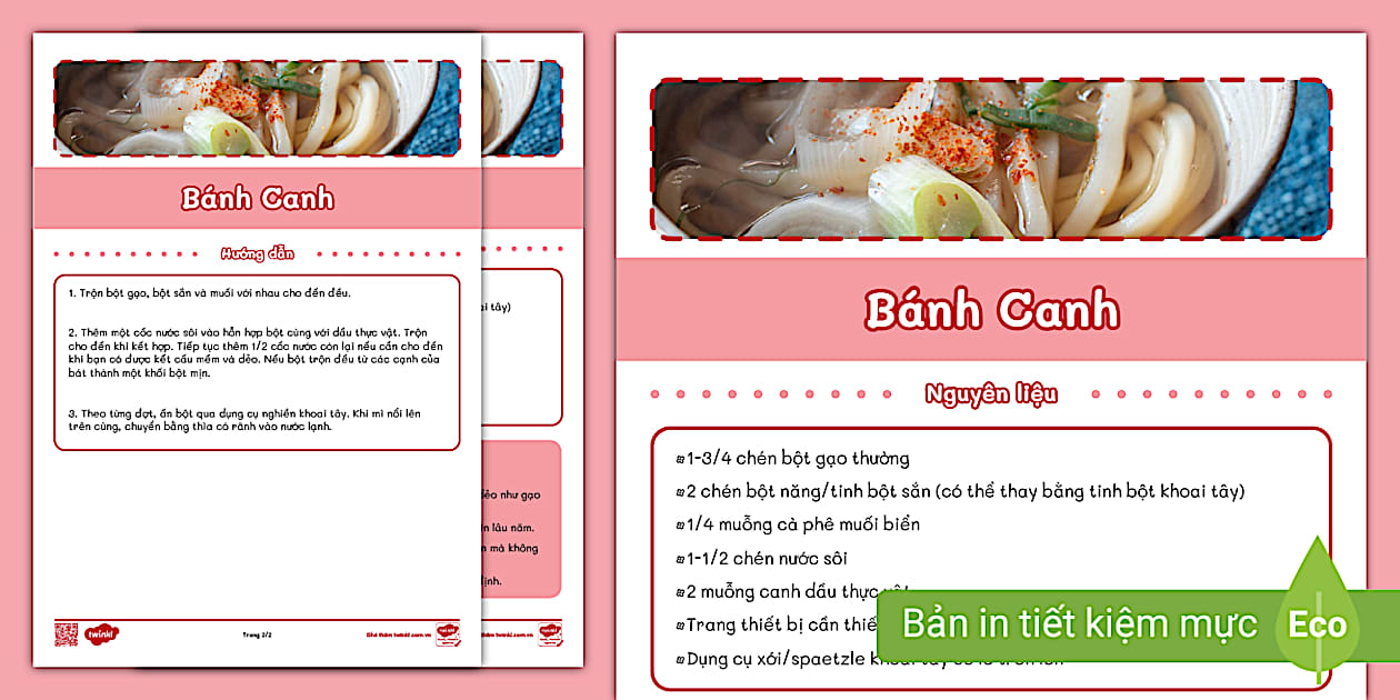 Hướng Dẫn Làm Bánh Canh (teacher made) - Twinkl