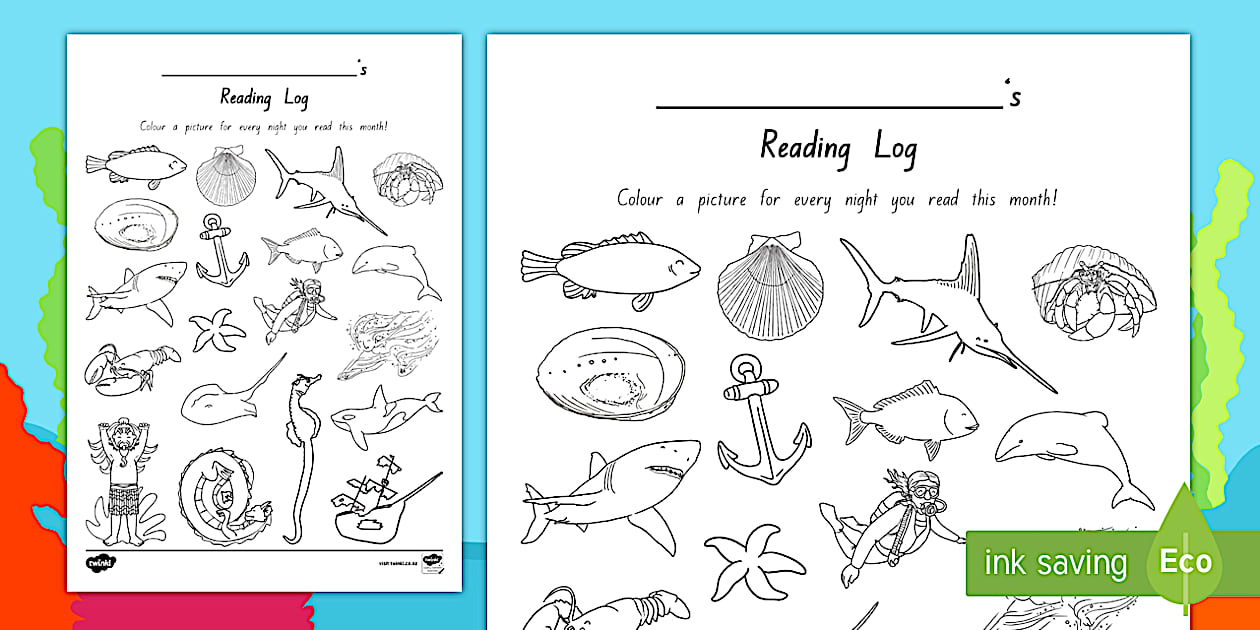 New Zealand Under the Sea Themed Reading Record - Twinkl