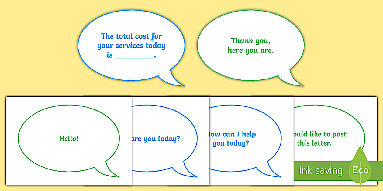 Editable The Post Office Aistear Conversation Prompt Cards