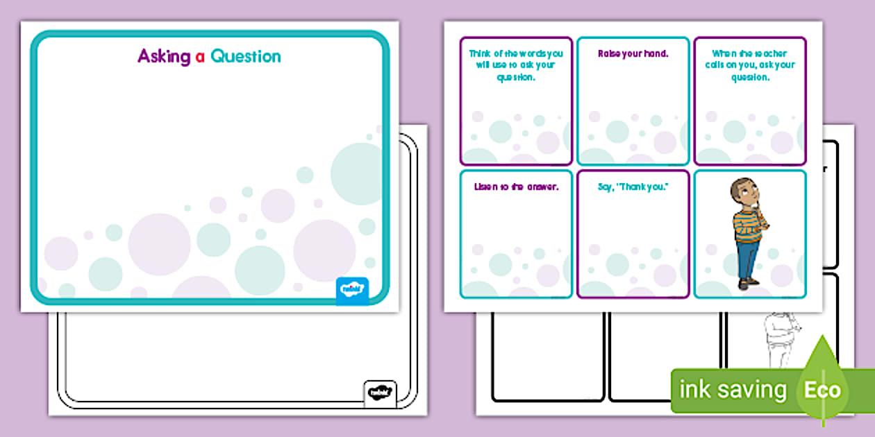 Asking a Question Anchor Chart (teacher made) - Twinkl