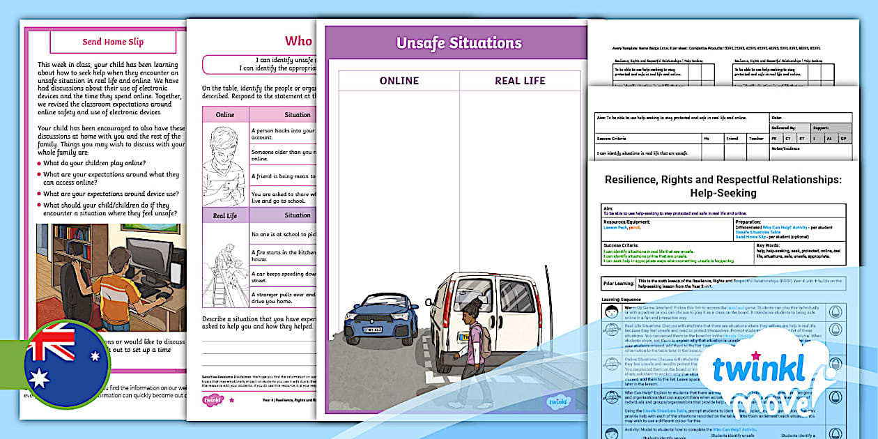 Year 4 RRRR Help-Seeking Lesson Pack (teacher made) - Twinkl