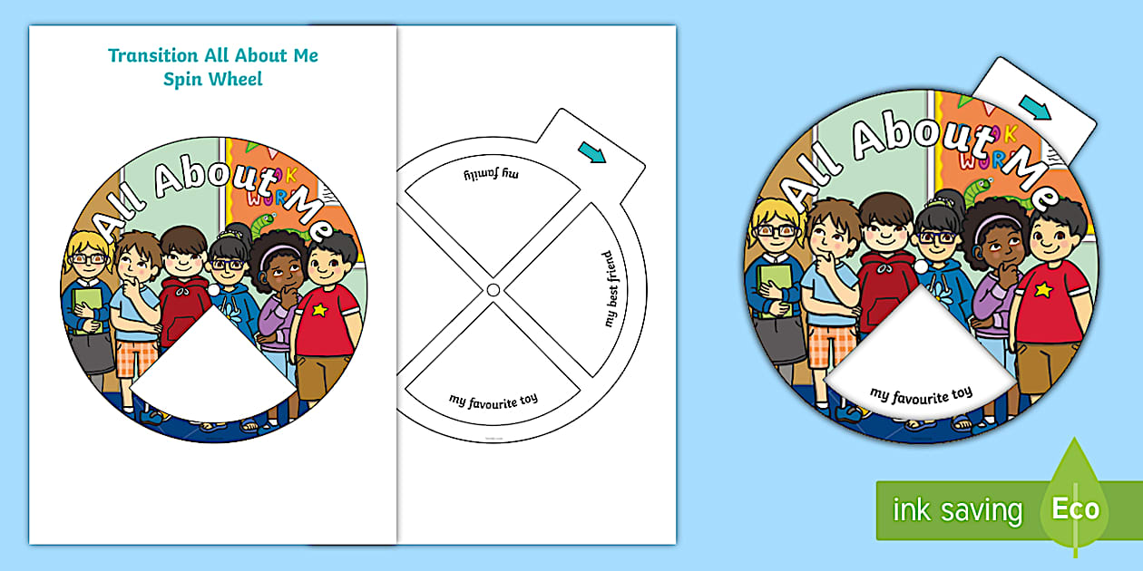 Transition Spin Wheel Split Pin Activity (teacher made)