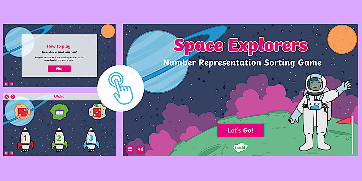 Space Explorers: Number Representation Sorting Game - Twinkl