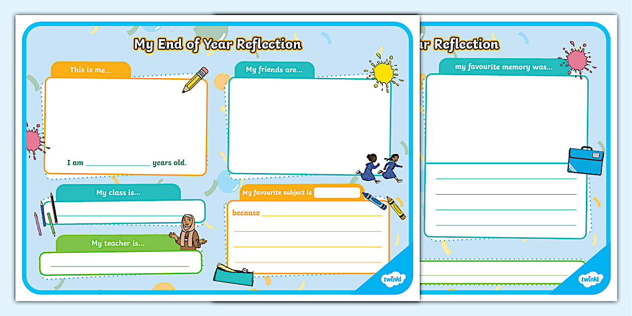 My End of Year Reflection Mat (Teacher-Made) - Twinkl