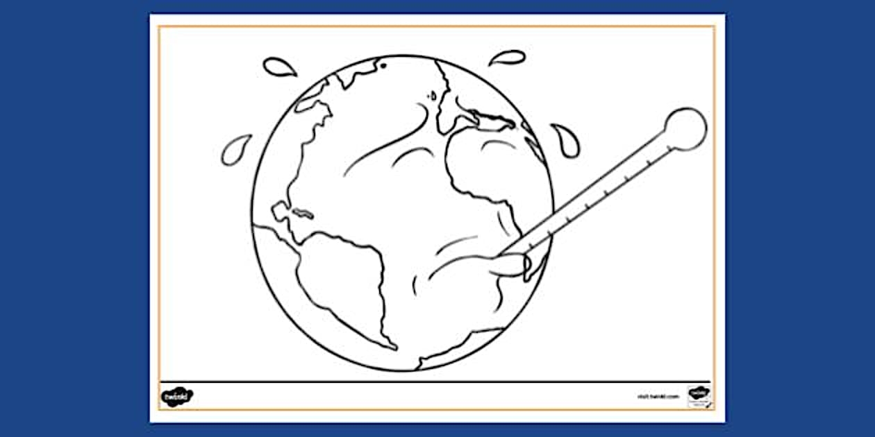 Global Warming Earth Colouring Sheet | Colouring Sheets