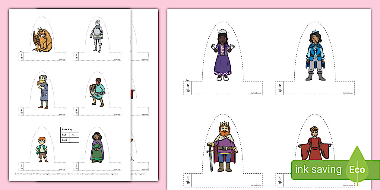 Castle Character Finger Puppets (teacher made) - Twinkl