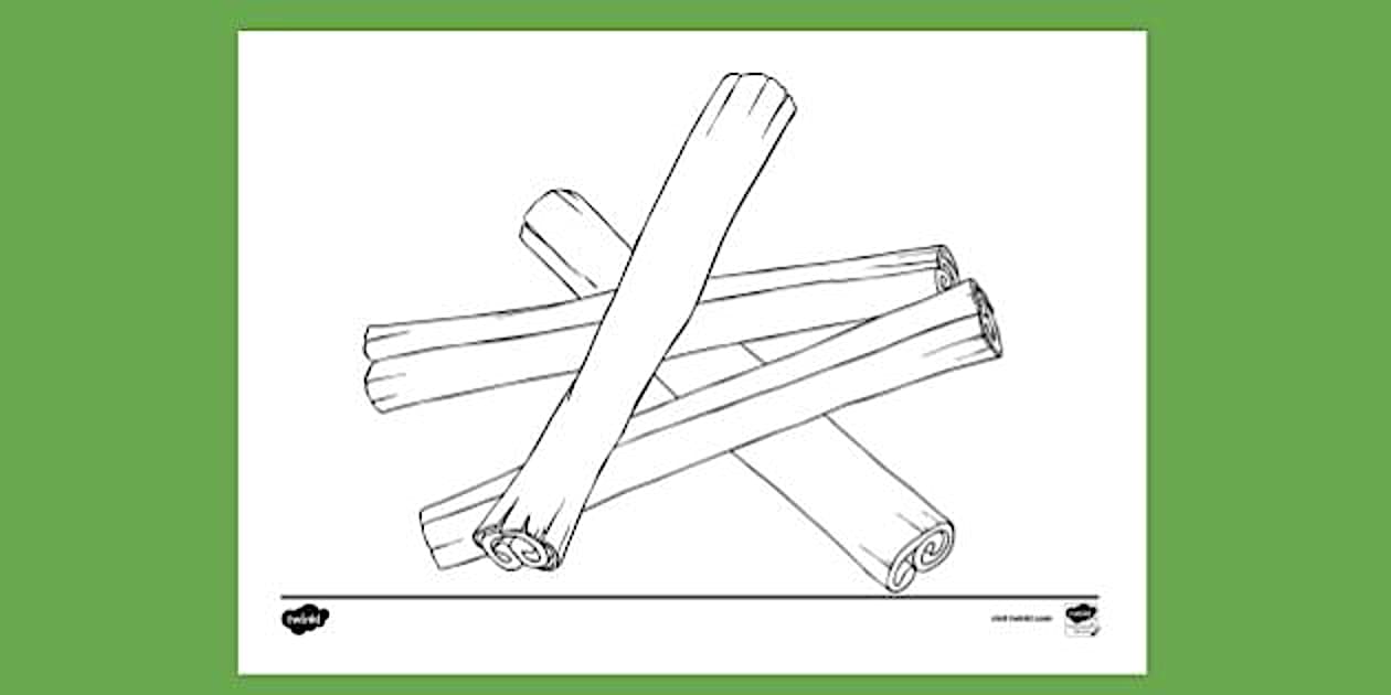 Cinnamon Sticks Colouring | Colouring Sheet (teacher made)