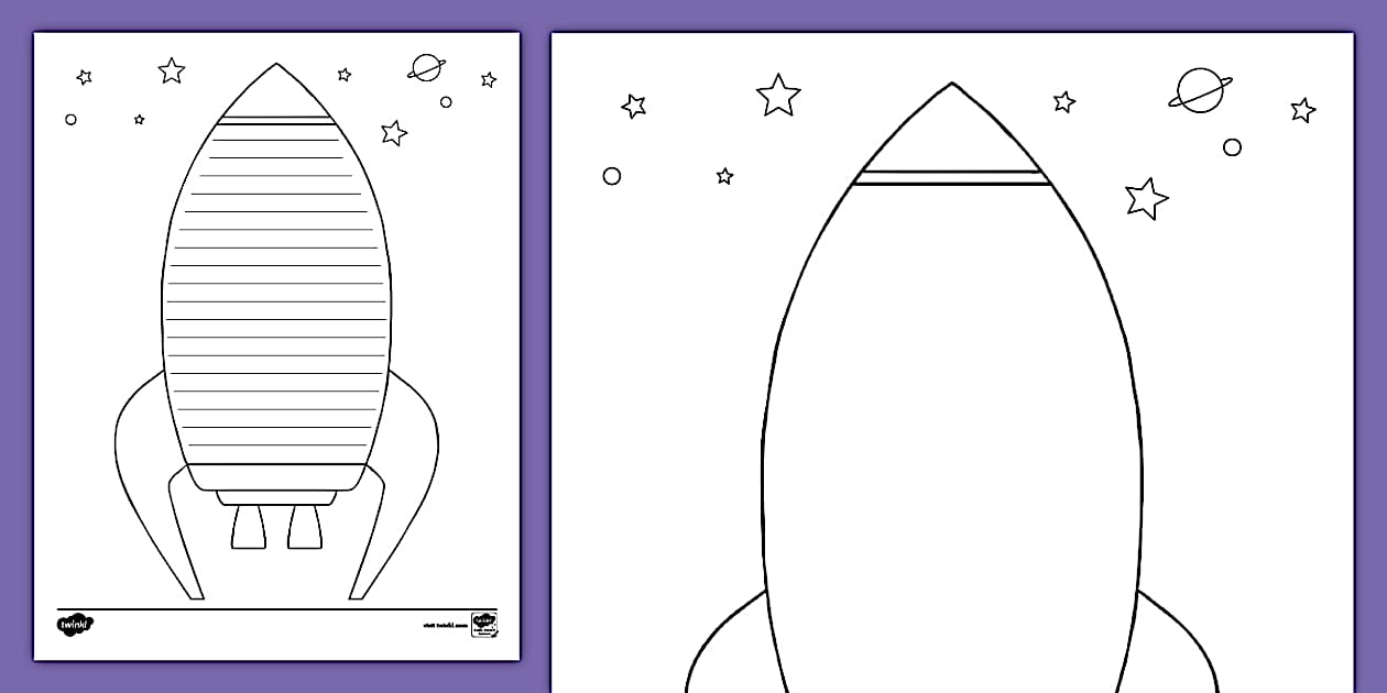 Rocket Ship Writing Templates (teacher made) - Twinkl