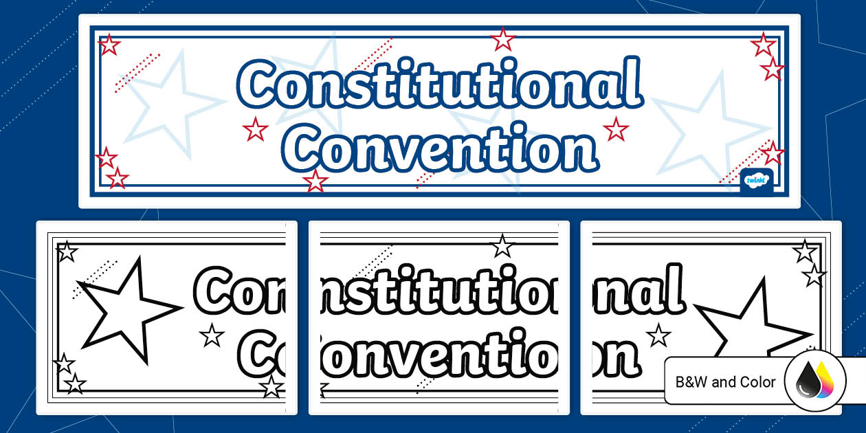 Constitutional Convention Banner for 6th-8th Grade - Twinkl