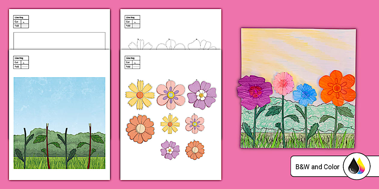 3D Flower Garden Craft (teacher made) - Twinkl