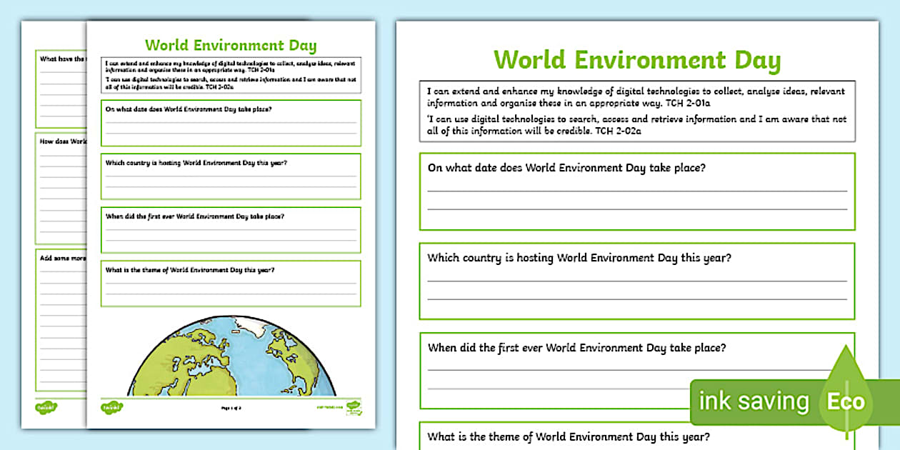 Fact File Research | Environment Day Activities | Twinkl