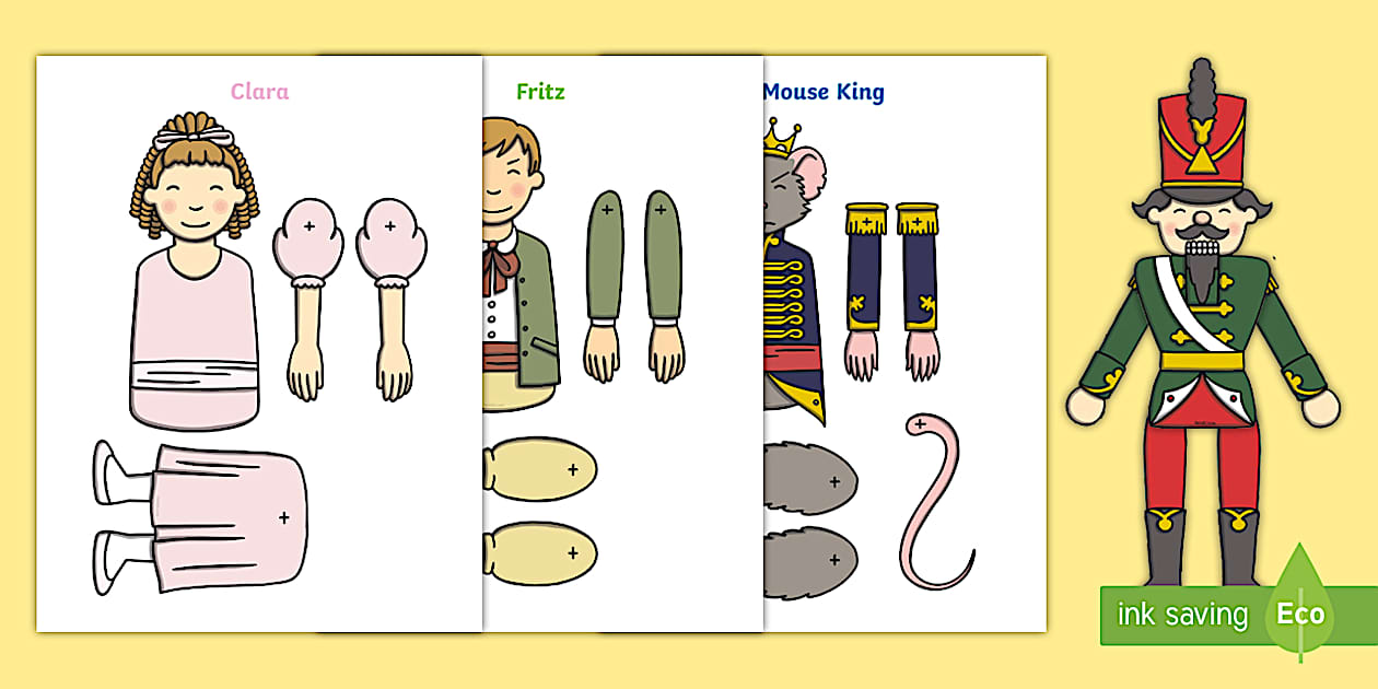 The Nutcracker Split Pin Craft (teacher made) - Twinkl