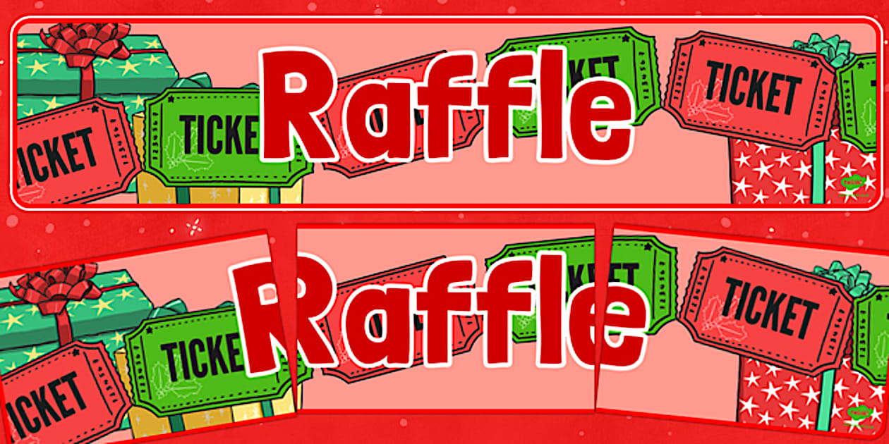 Christmas Themed Raffle Banner (teacher made) - Twinkl