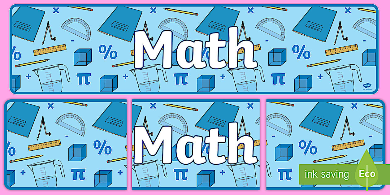 Math Banner (teacher made) - Twinkl