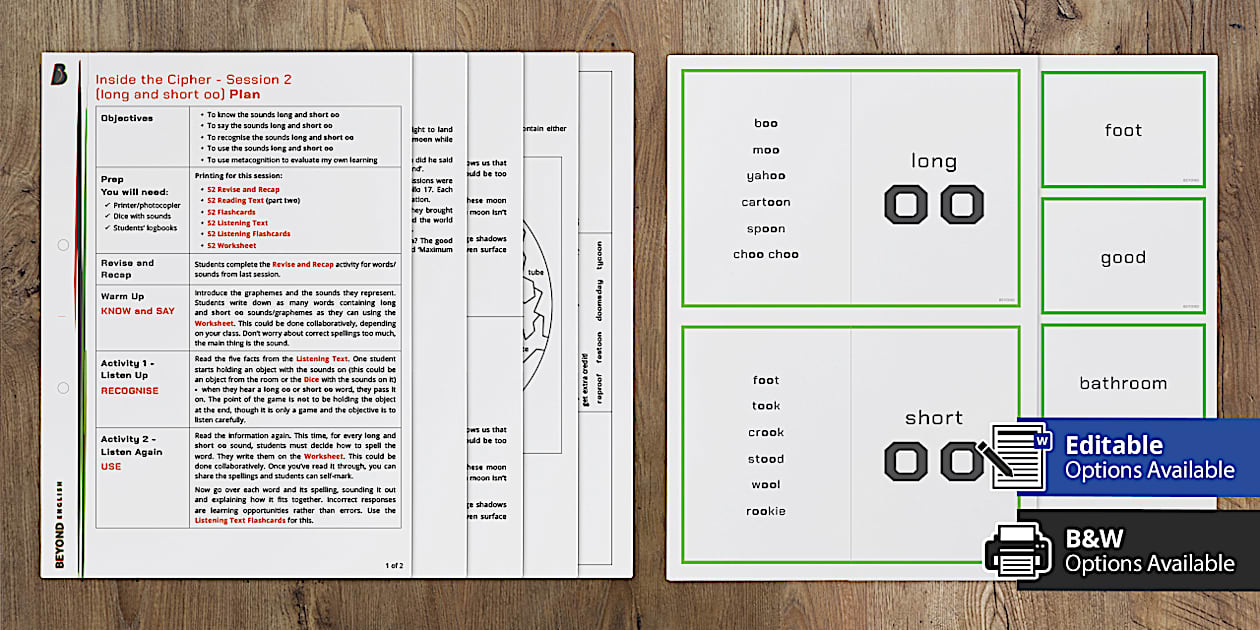 ITC Phonics Stage Five, Week 3 - Session 2 (long and short oo)