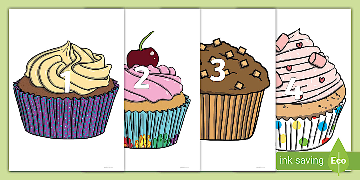 Numbers 0-100 on Cupcakes (teacher made) - Twinkl