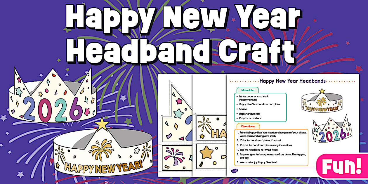 Happy New Year Headband Craft