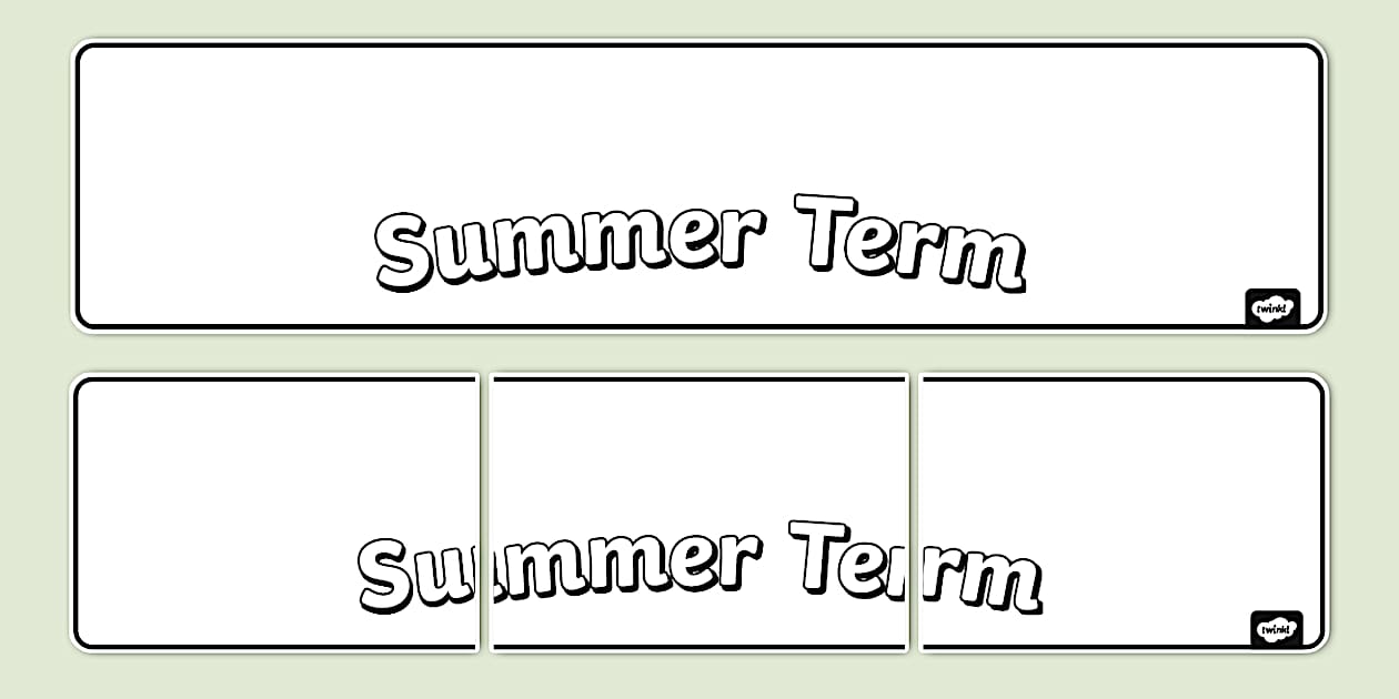 Summer Term Collaborative Drawing Display Banner - Twinkl