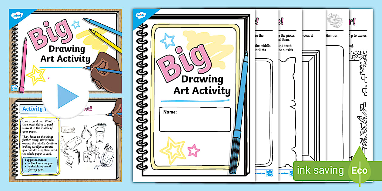 KS1 Big Drawing Art Activity Pack (teacher made) - Twinkl