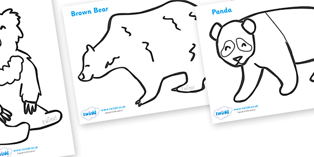 Bears Colouring Sheets (teacher made) - Twinkl