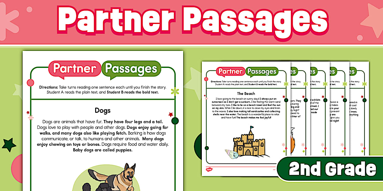 Second Grade Partner Reading Fluency Passages