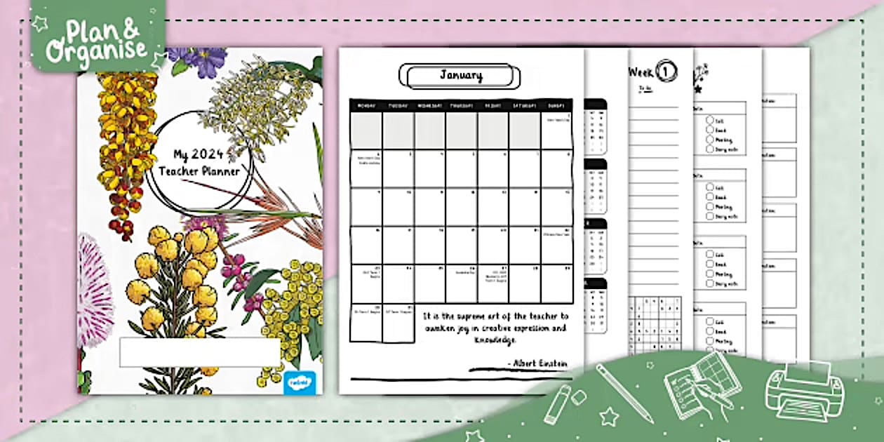 2024 Teacher Planner | Twinkl Plan & Organise (teacher made)
