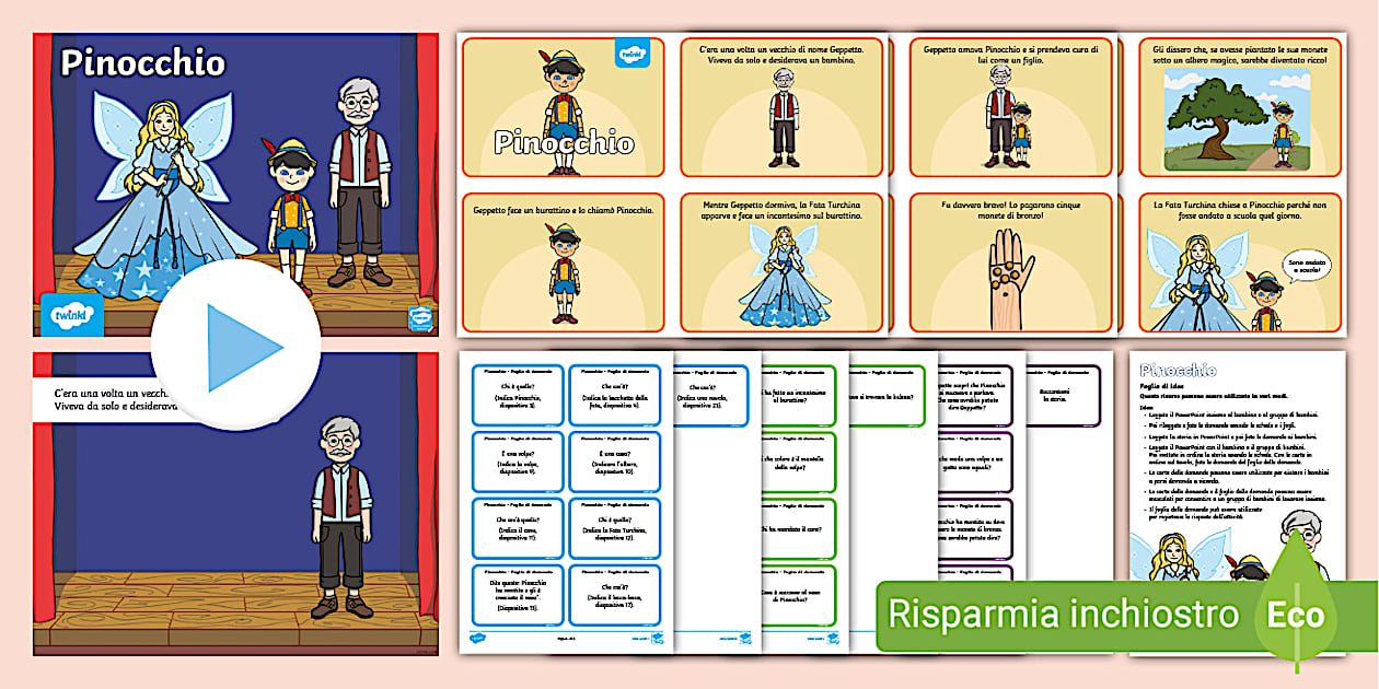 Pinocchio | Lettura e comprensione (teacher made) - Twinkl