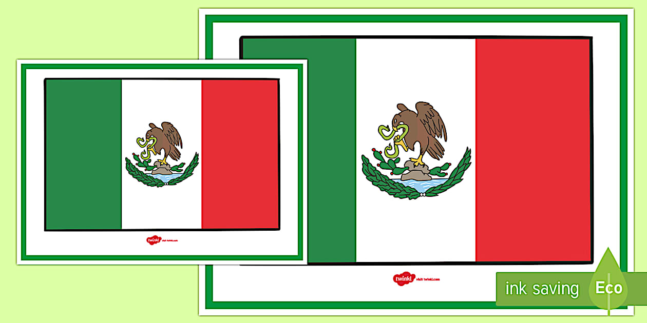 Bandera de México para decorar el aula (Teacher-Made)
