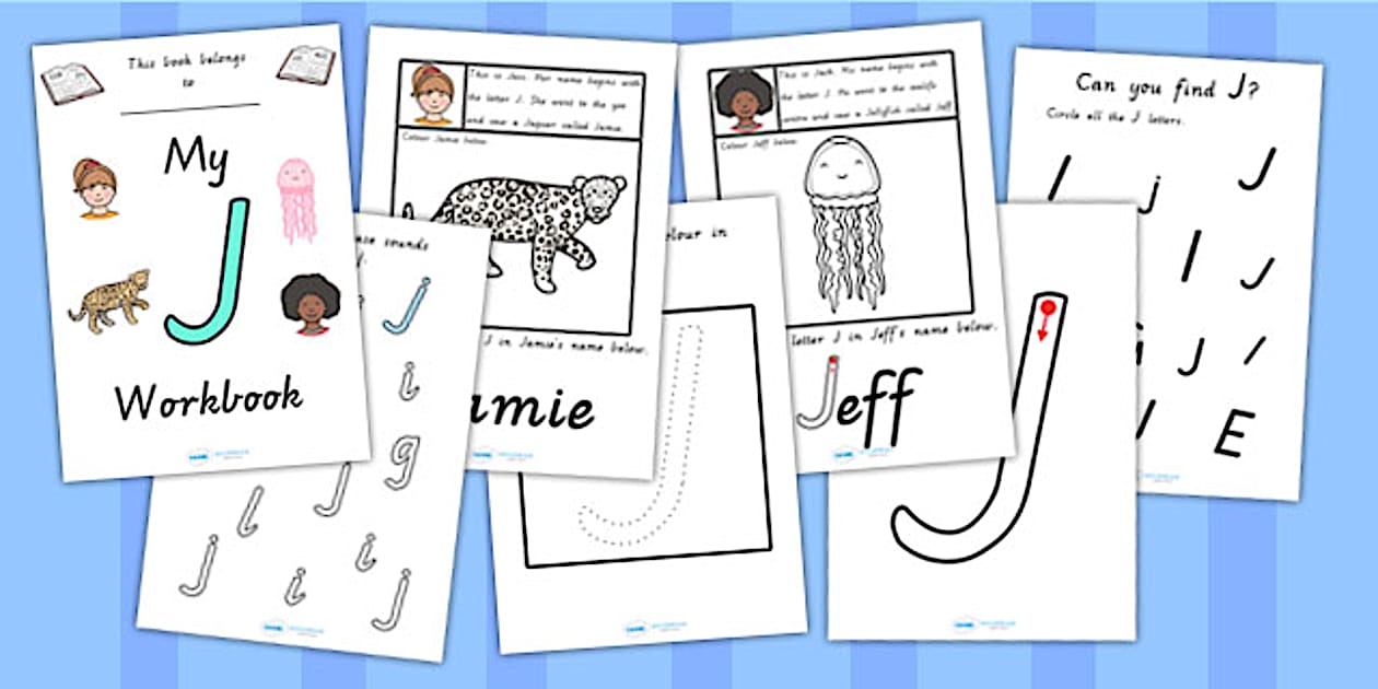 SA My Workbook J Uppercase (teacher made) - Twinkl