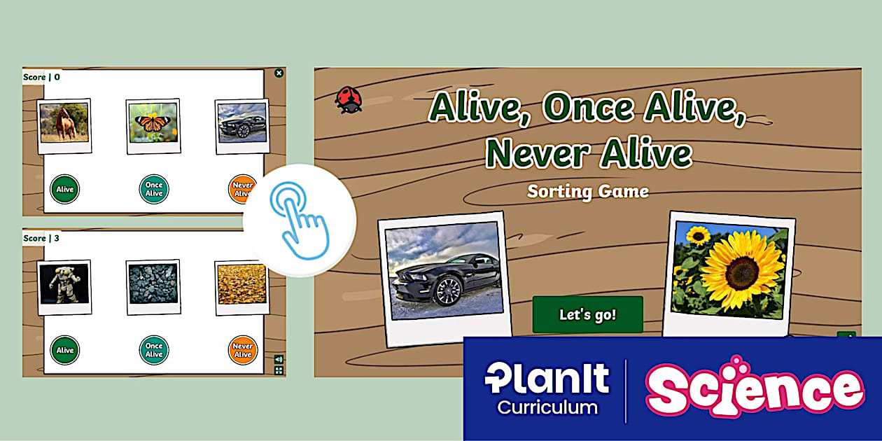 Alive, Once Alive, Never Alive Sorting Game (teacher made)