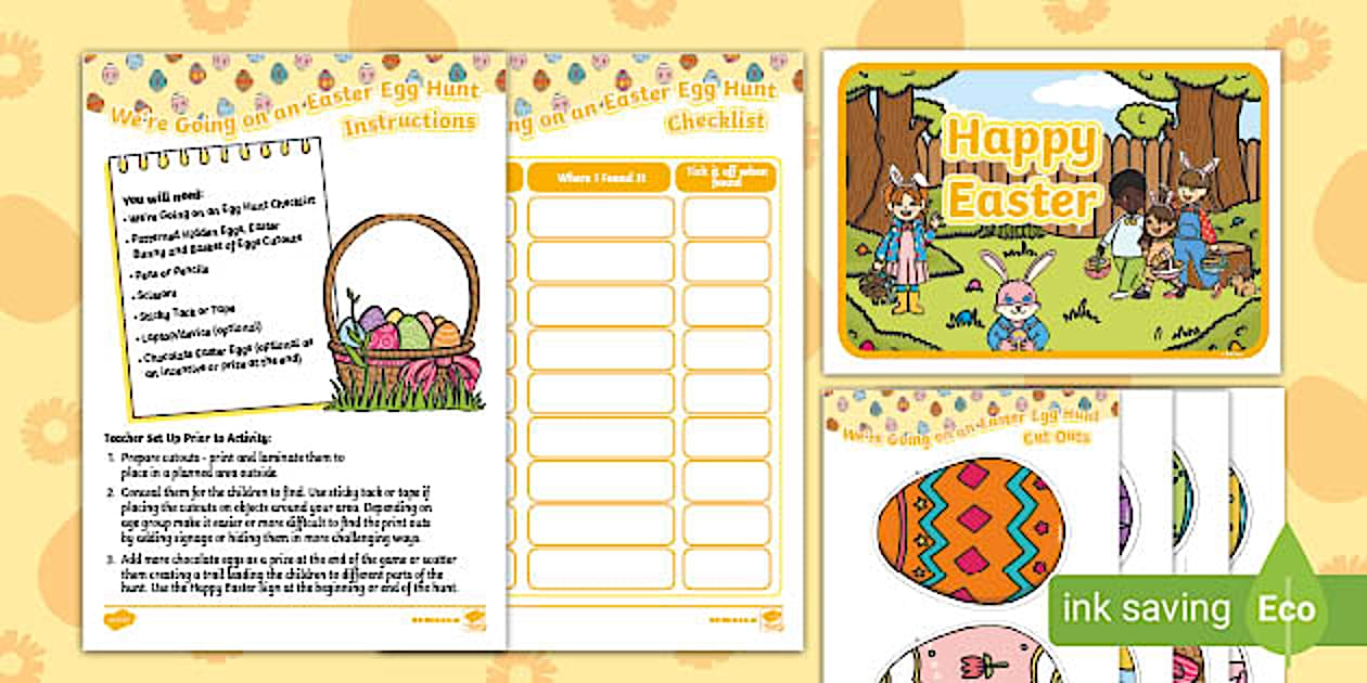 We're Going on an Easter Hunt (teacher made) - Twinkl