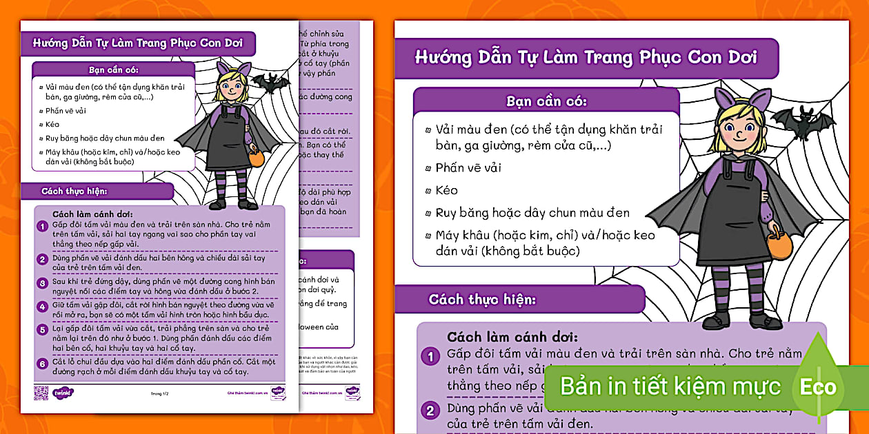 Hóa Trang Halloween: Hướng Dẫn Tự Làm Trang Phục Con Dơi